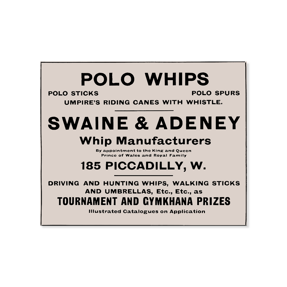 Polo Pursuits: Swaine & Adeney's Sporting Legacy | SWAINE