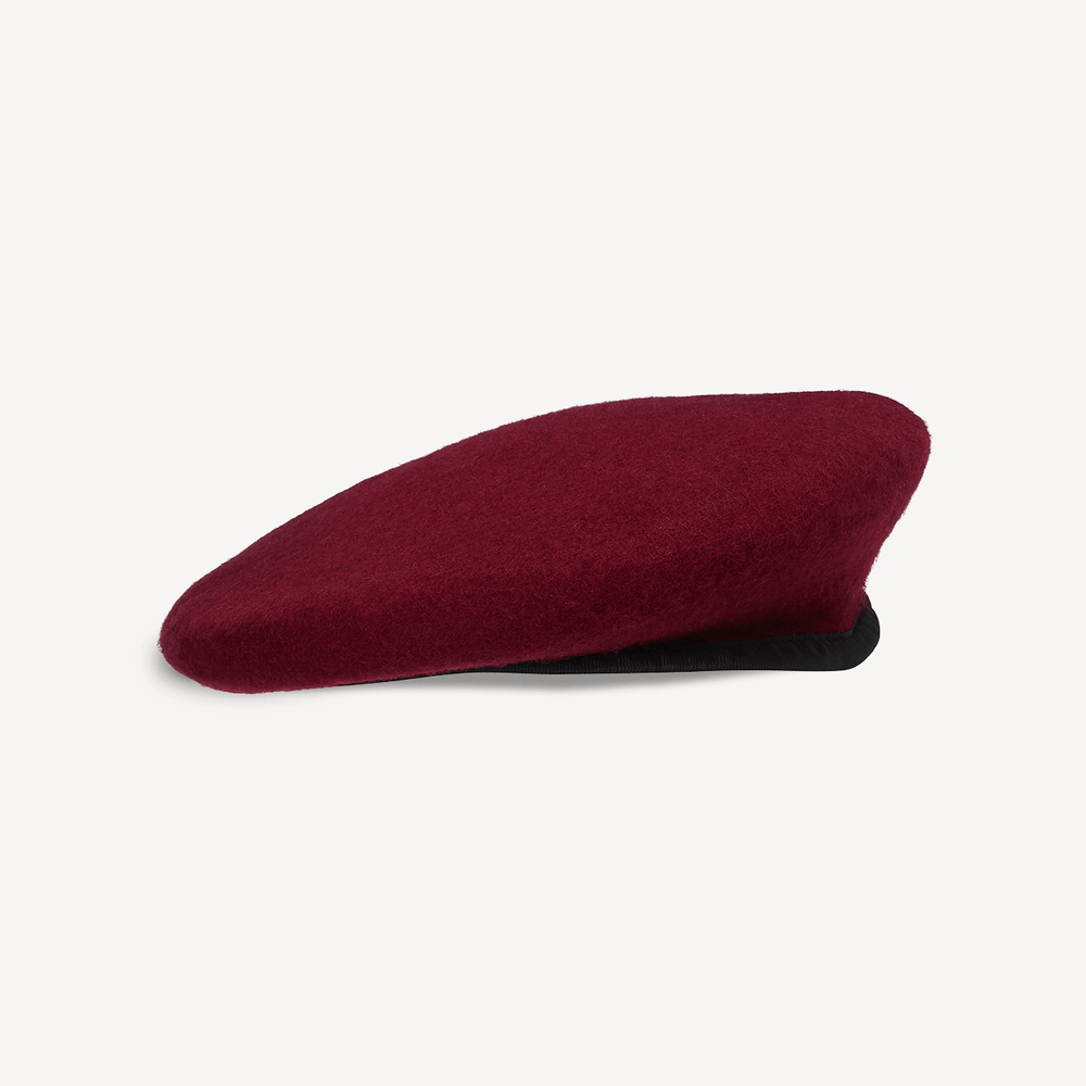 Military Beret in Maroon | Swaine London