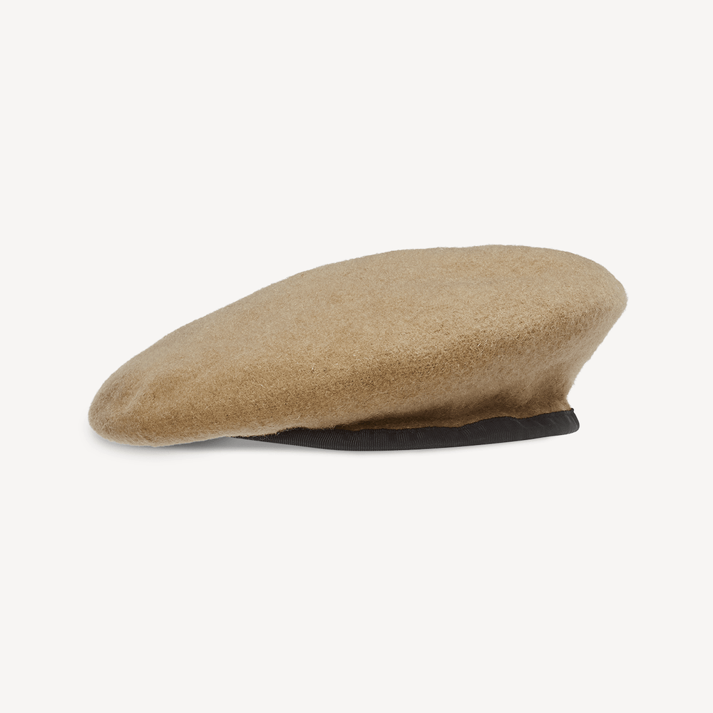 Military Beret in Sand | Swaine London