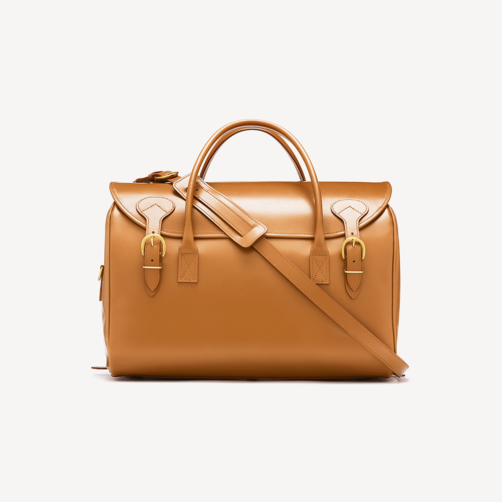 Oxford leather weekend holdall bag