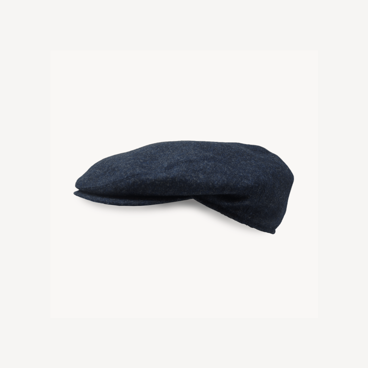 Flat Cap - Navy Melange Wool